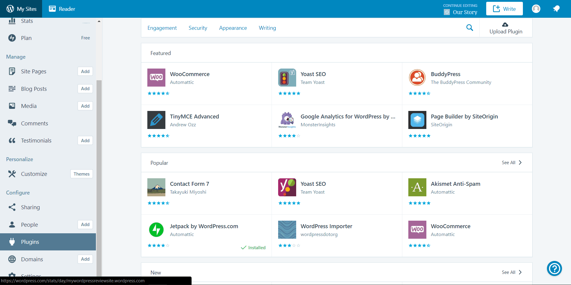 WordPress.com 2019 review - why 4.6 stars?